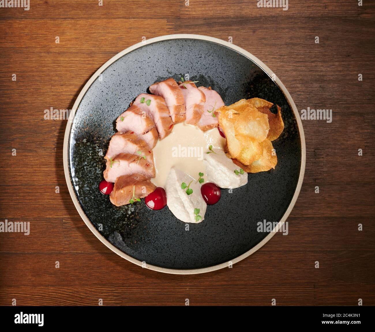 Top view dish pork hi-res stock photography and images - Alamy