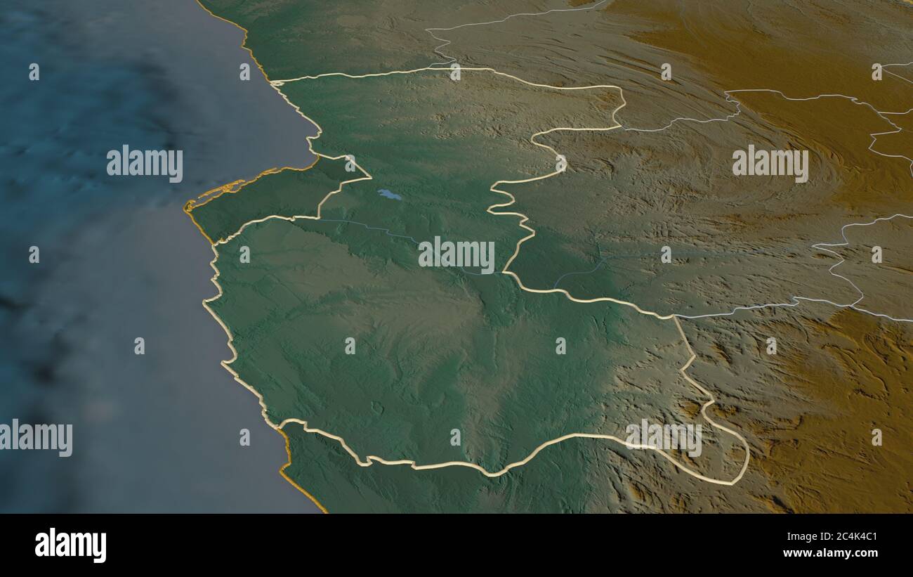 Angola relief map hi-res stock photography and images - Alamy