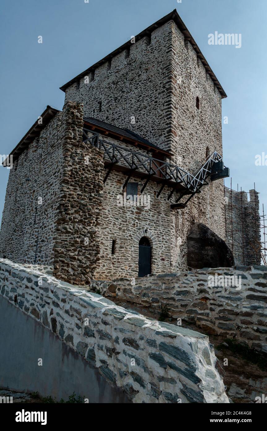 A view of the Vrsac Castle under reconstruction. Medieval fortress ...