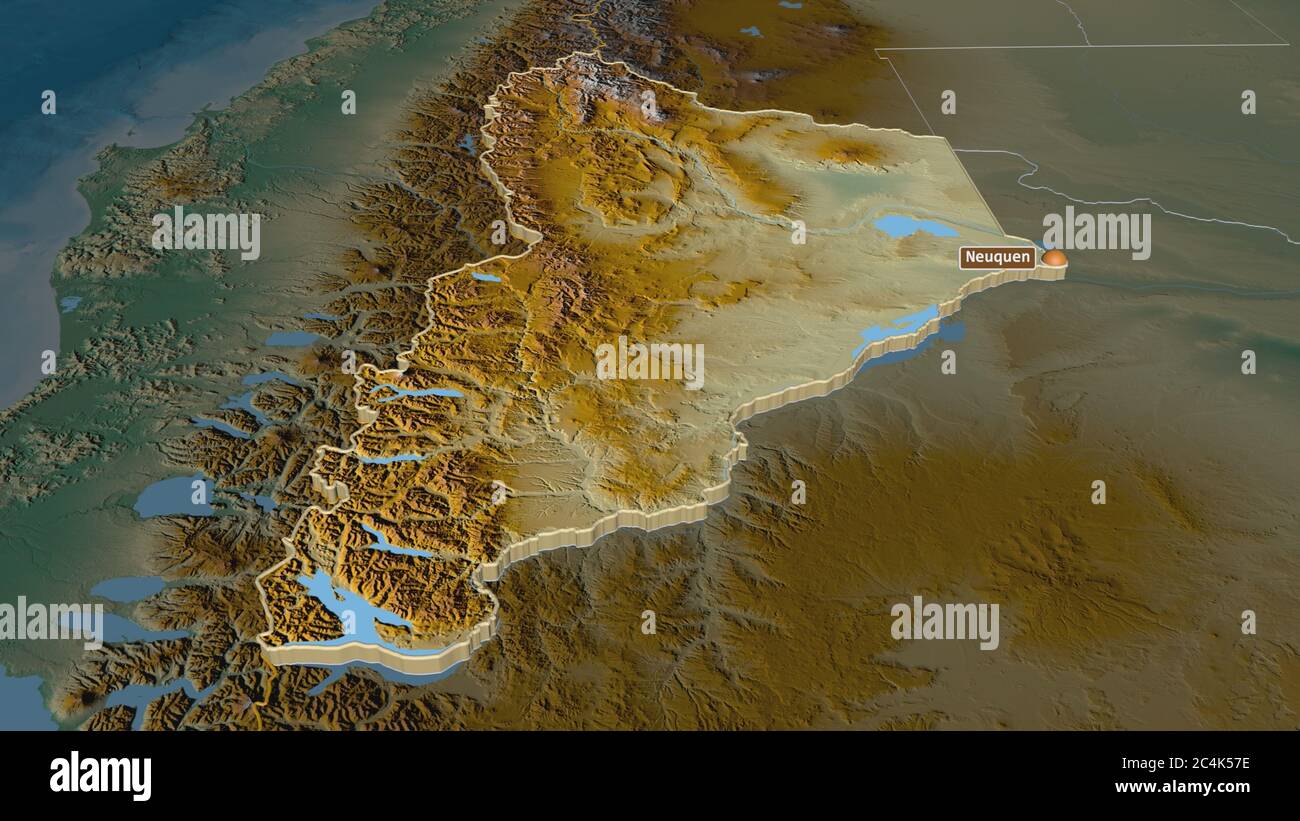 Argentina relief map border hi-res stock photography and images - Alamy