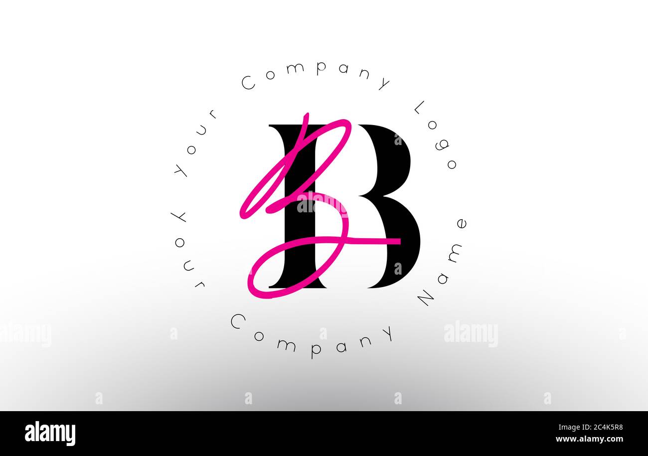 Letters BB signature with minimal design. Simple BB Icon with Circular ...