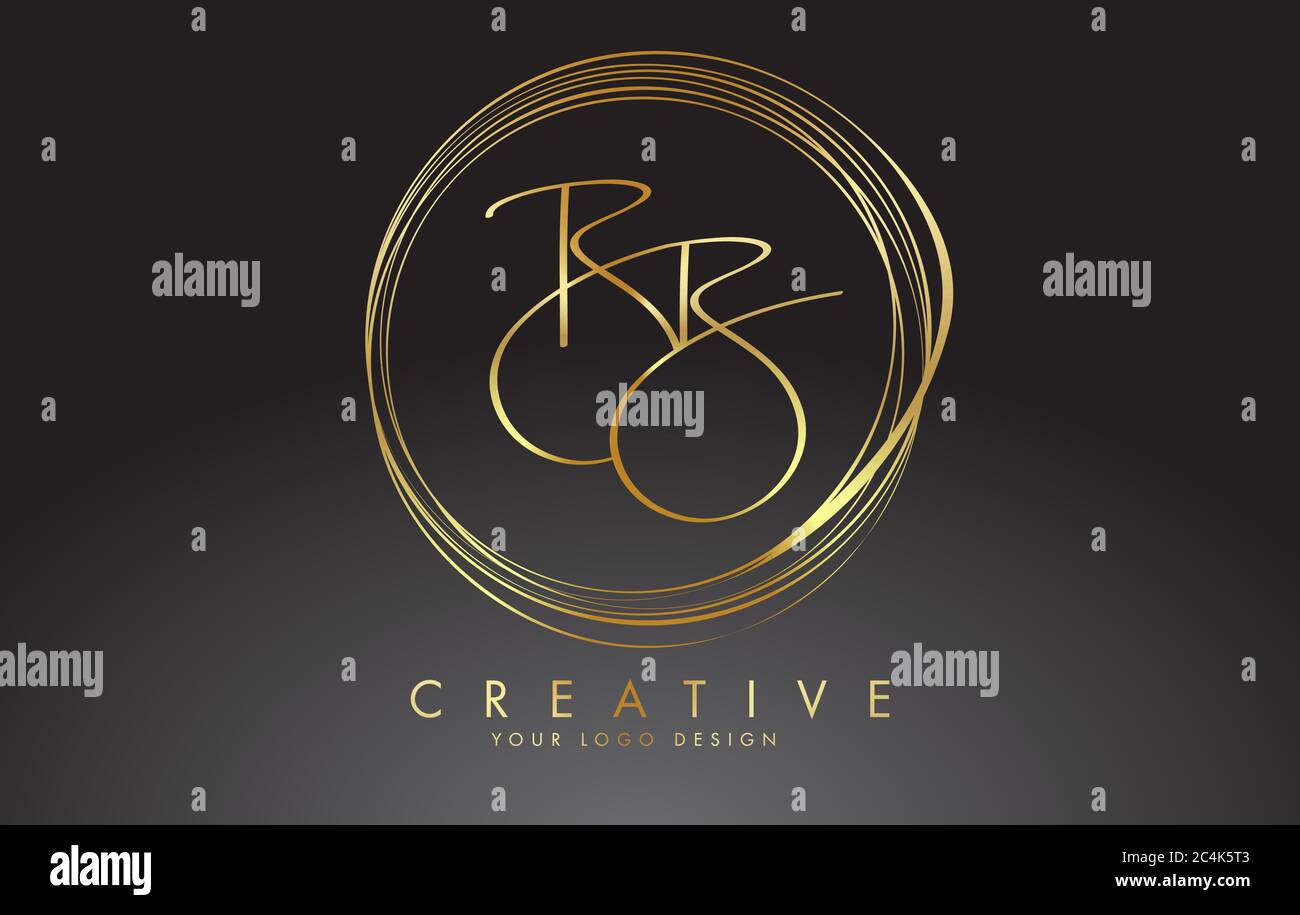 Handwritten Golden BB Letters Logo with a minimalist design. BB Sign ...