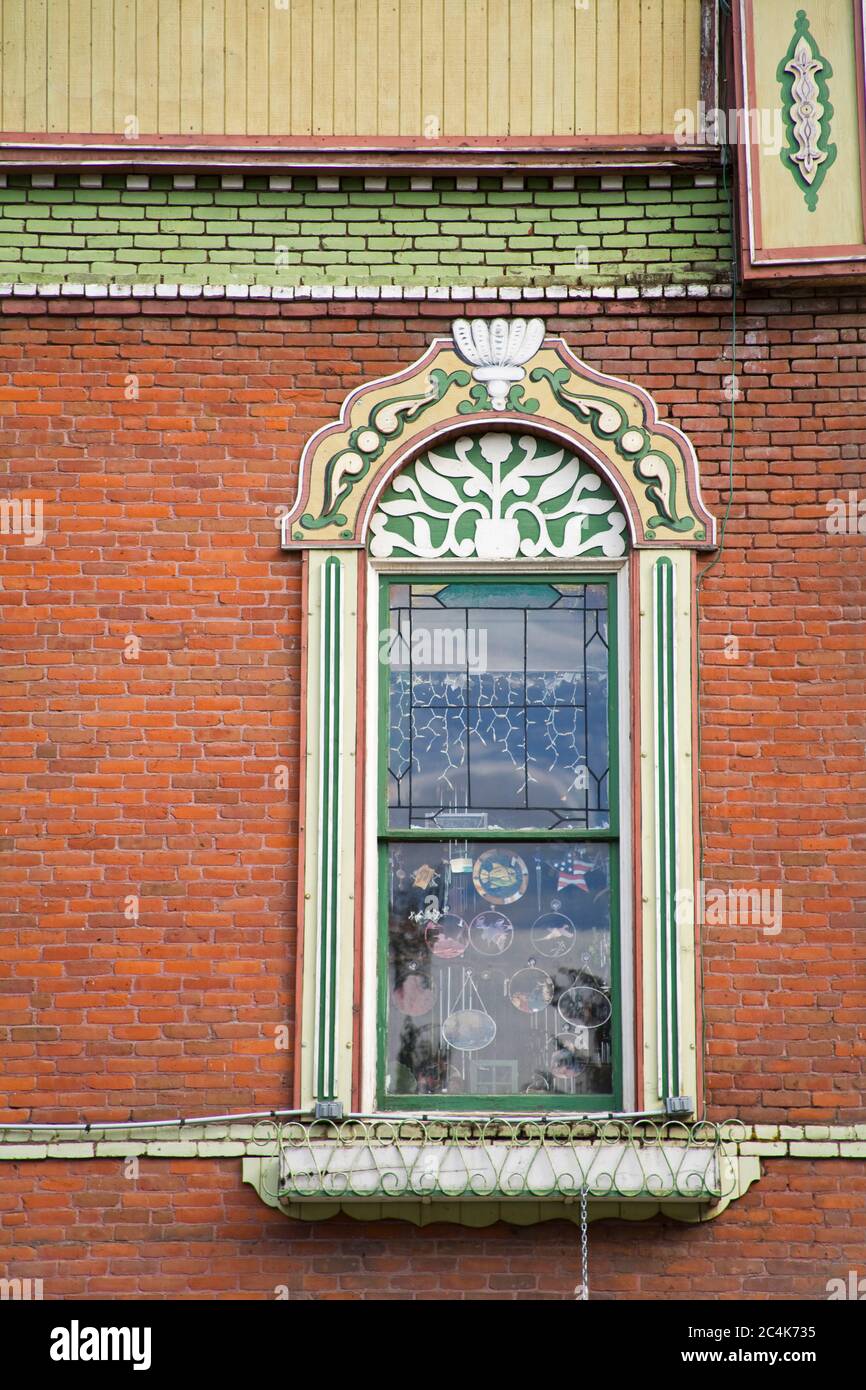 Window in Leavenworth Bavarian Village, Washington State, USA Stock ...