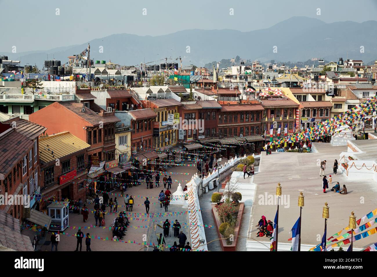 Kathmandu prayer temple street hi-res stock photography and images - Alamy