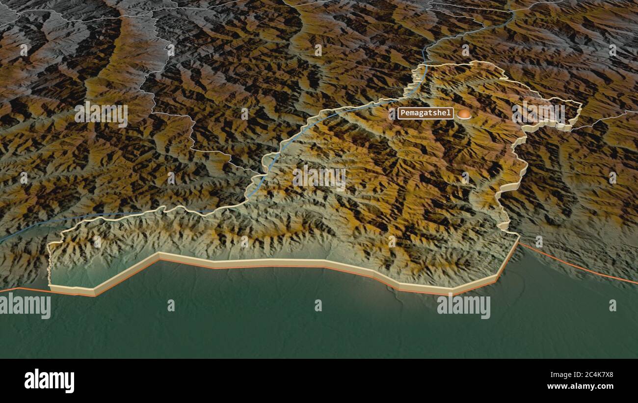 Topographic map of bhutan hi-res stock photography and images - Alamy