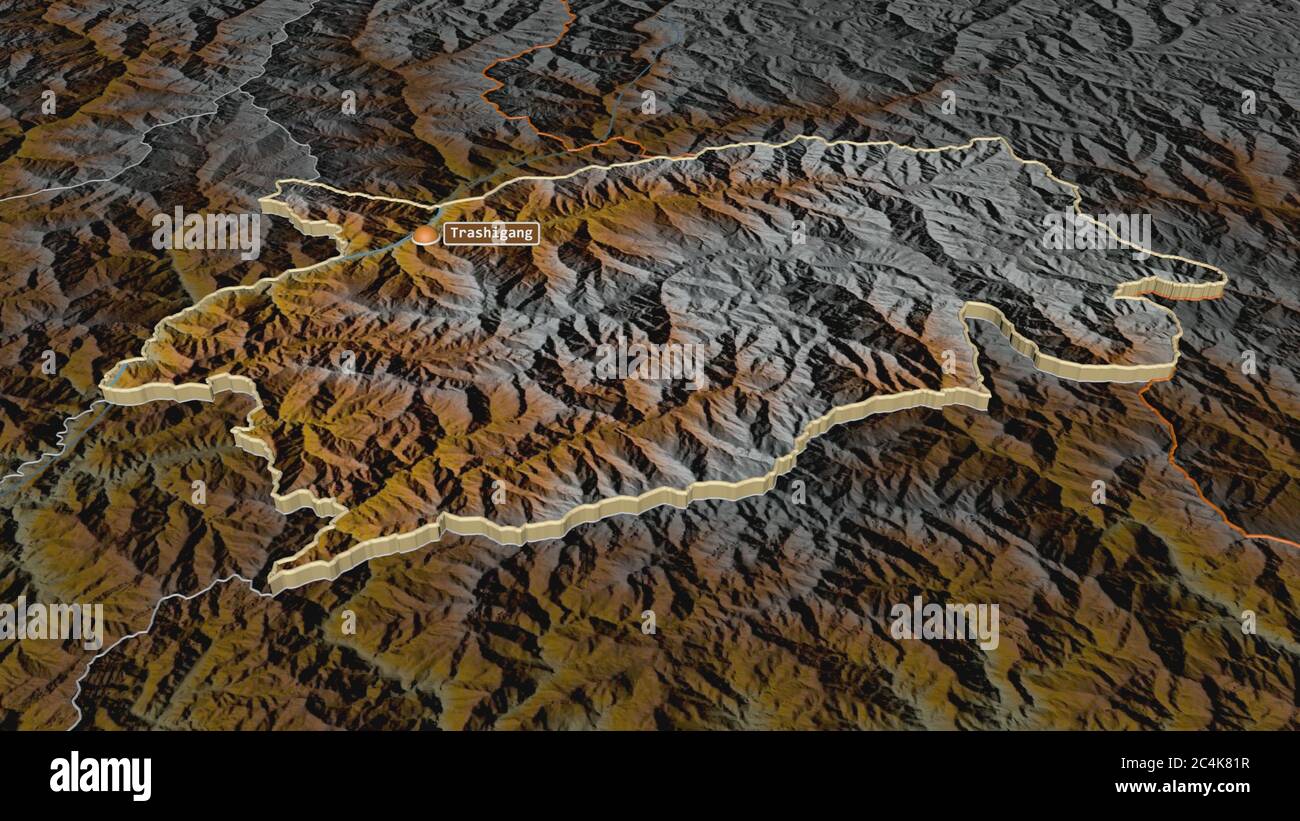 Bhutan relief map hi-res stock photography and images - Alamy