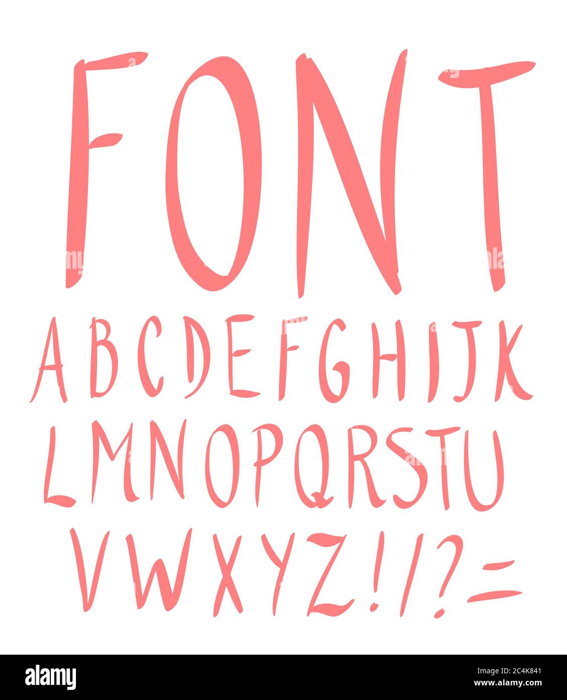 Hand drawn alphabet. Vector Illustration Stock Vector Image & Art - Alamy