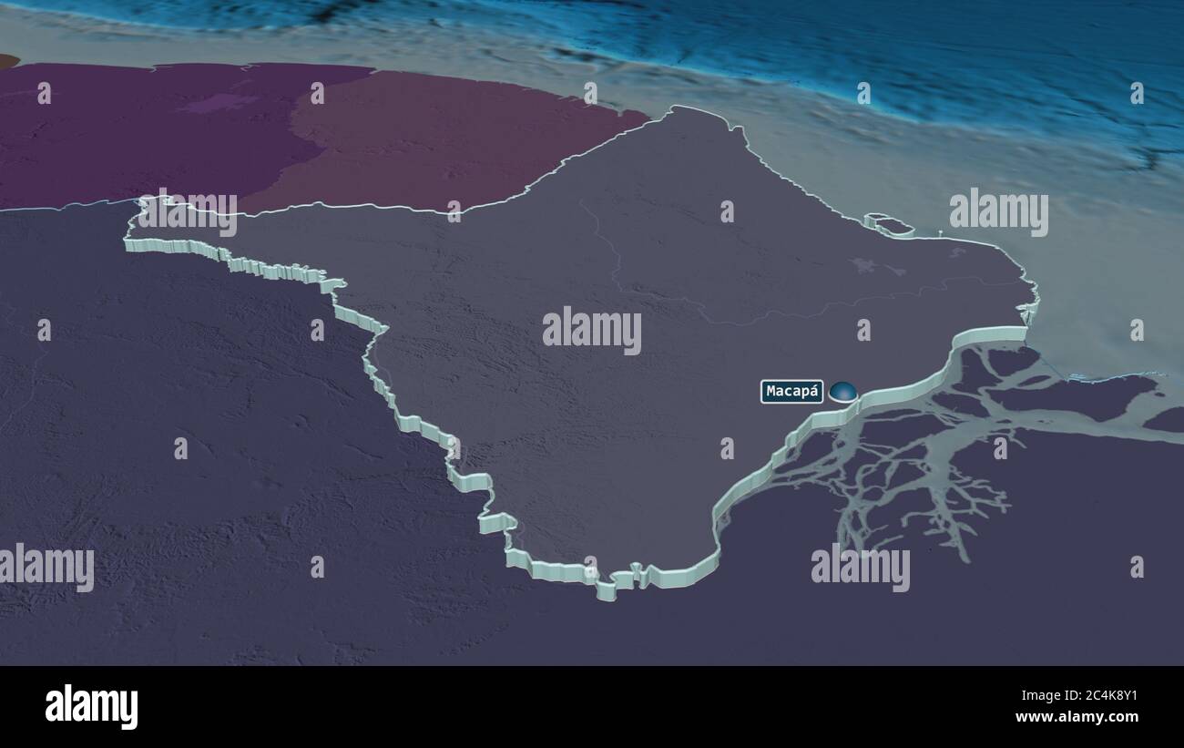 Macapa map hi-res stock photography and images - Alamy