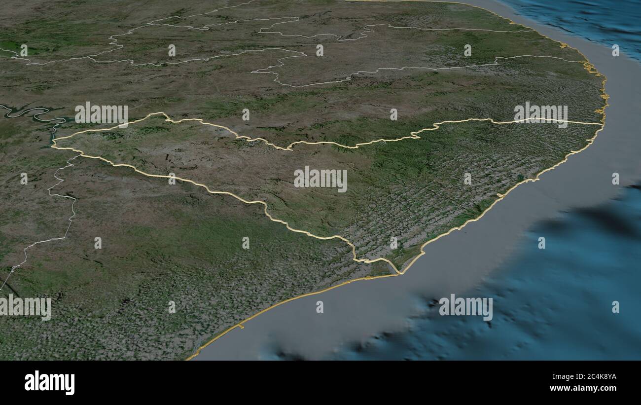 Brazil map zoom border satellite hi-res stock photography and images ...