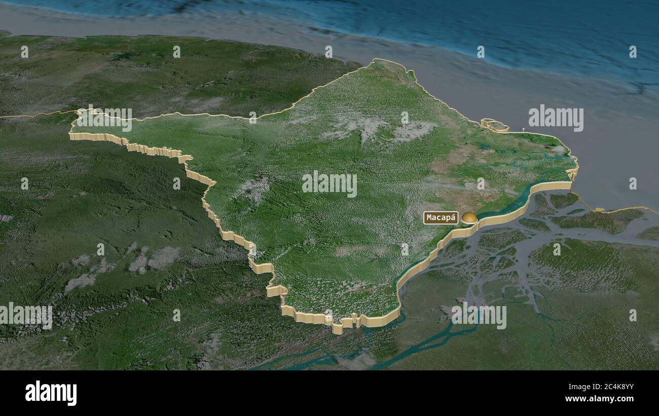 Brazil map zoom border satellite hi-res stock photography and images ...