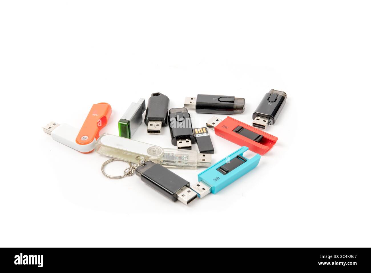 a collection of colorful USB memory keys, a source of computer security ...