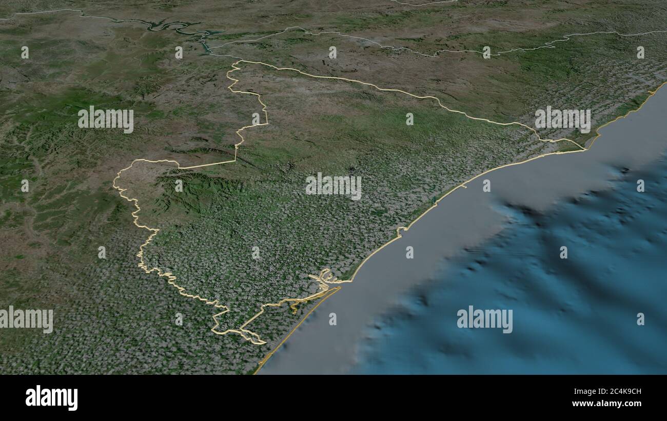 Brazil map zoom border satellite hi-res stock photography and images ...