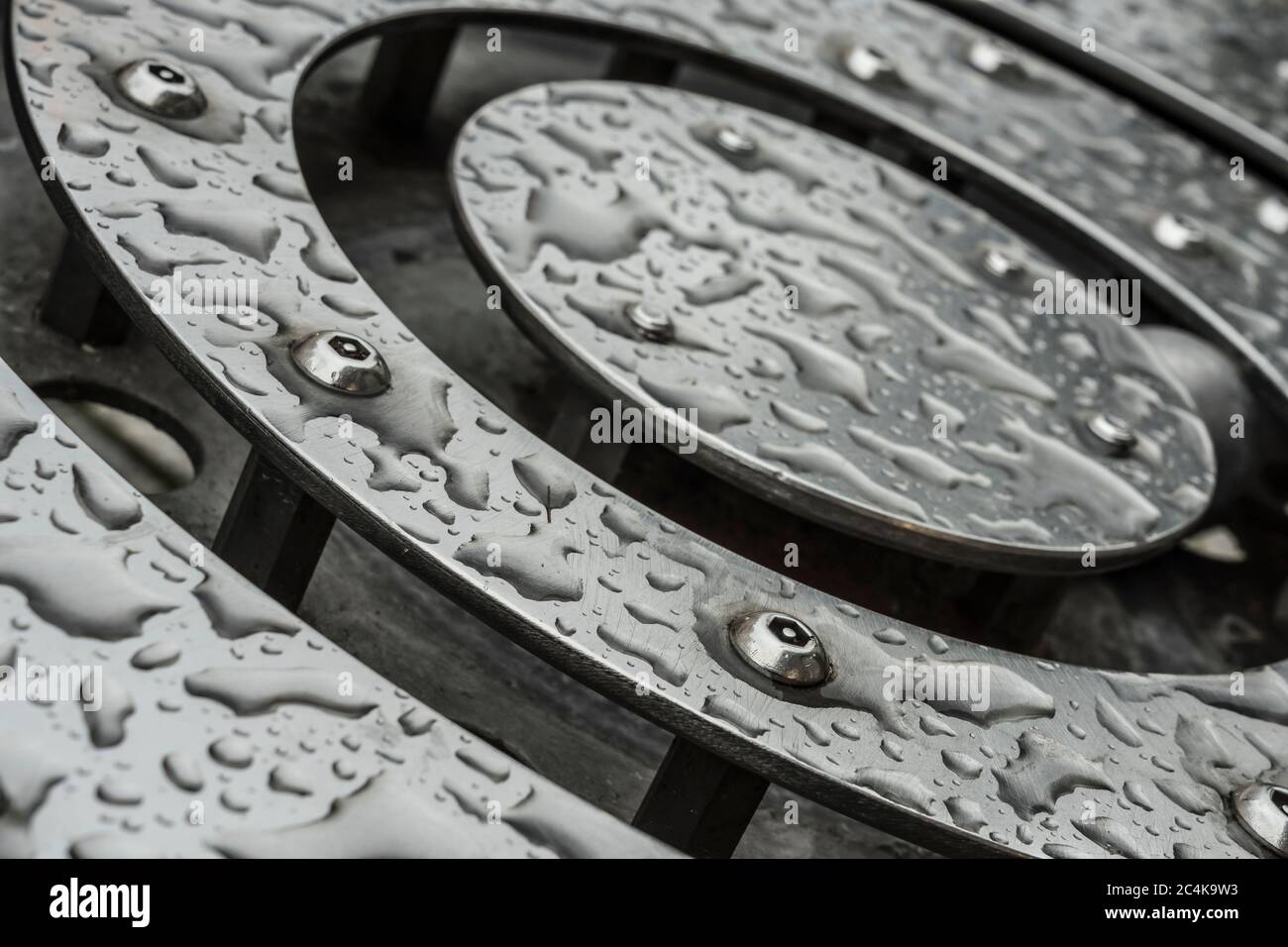 stainless steel surface with water Stock Photo - Alamy