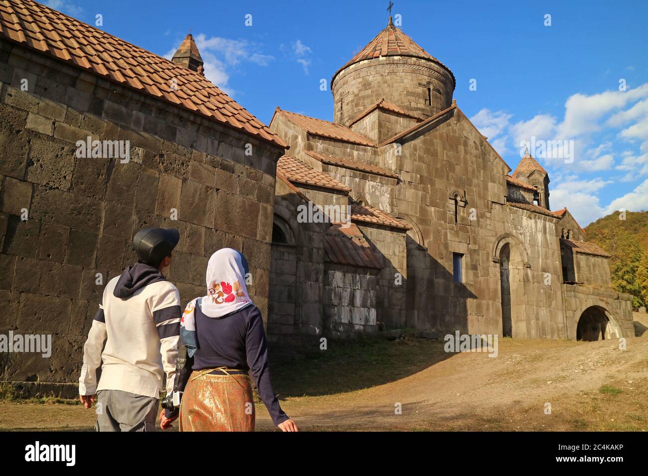 Couple Visiting Haghpat Monastery Complex, a Remarkable UNESCO World ...