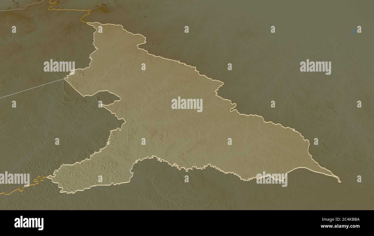 Zoom in on Haut-Mbomou (prefecture of Central African Republic ...