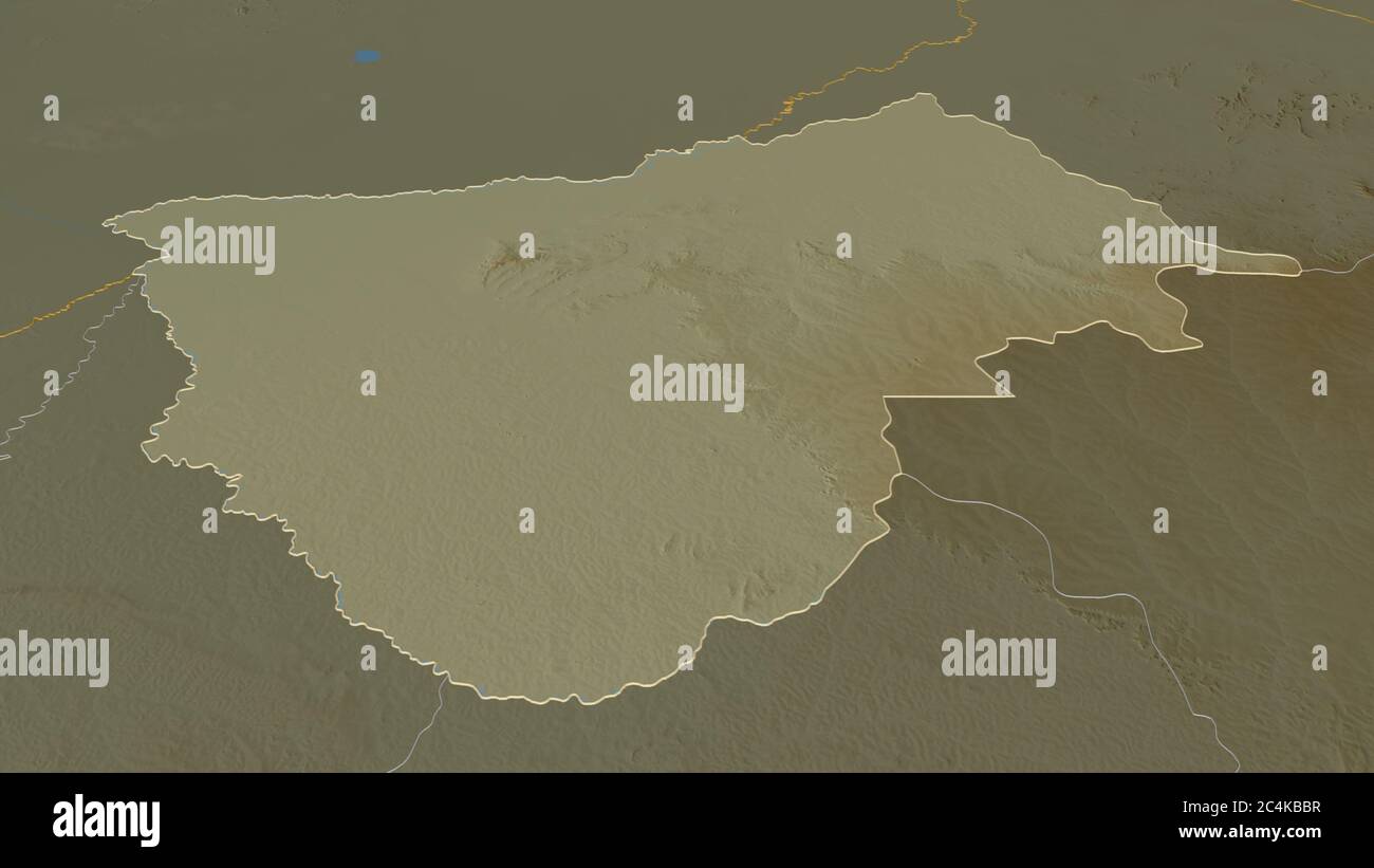 Zoom in on Bamingui-Bangoran (prefecture of Central African Republic ...