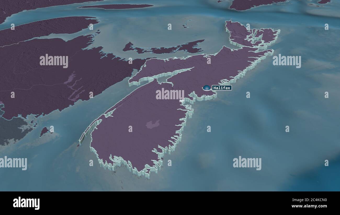 Map of nova scotia on globe hi-res stock photography and images - Alamy