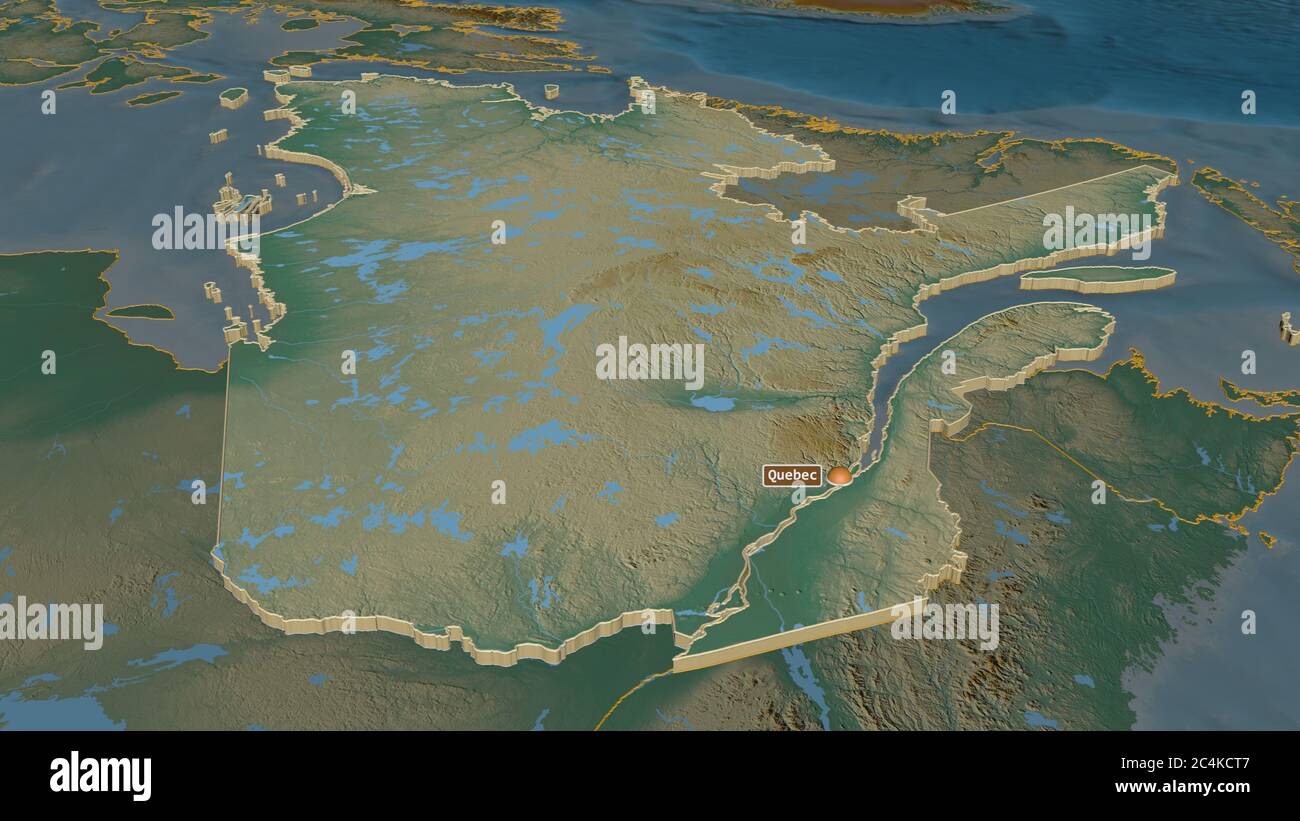 Province quebec canada relief map hi-res stock photography and images - Alamy