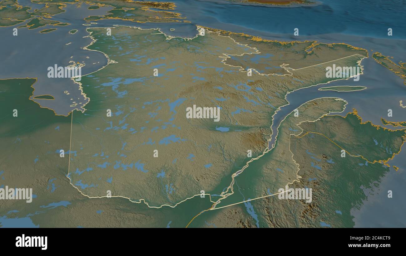 Province quebec canada relief map hi-res stock photography and images ...