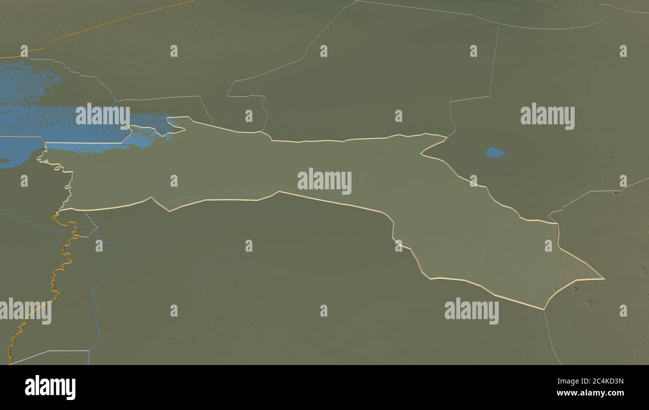 Chad relief map border hi-res stock photography and images - Alamy