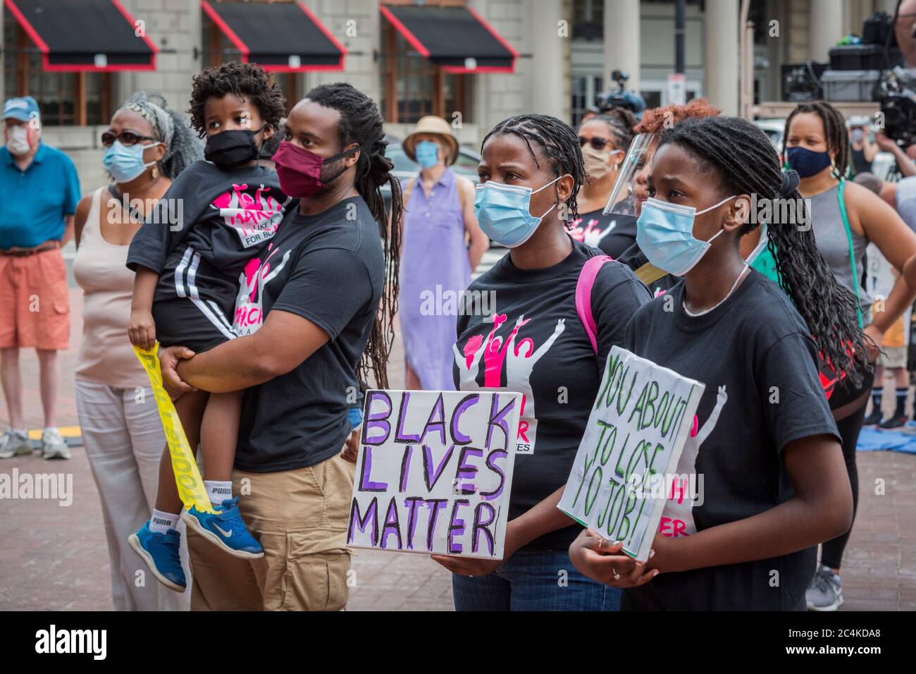 June 27, 2020. Boston, MA. Hundreds attended the March Like a Mother ...