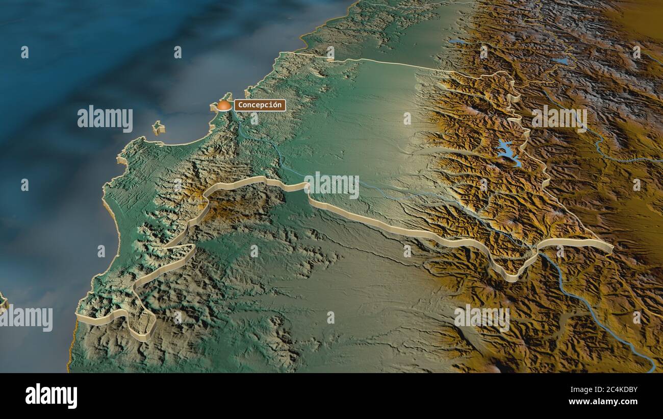 Bio bio chile map geography hi-res stock photography and images - Alamy