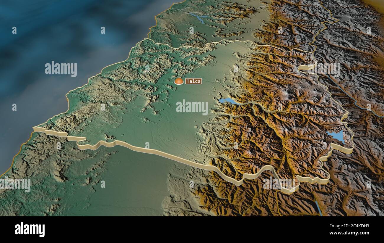 Maule chile map geography hi-res stock photography and images - Alamy