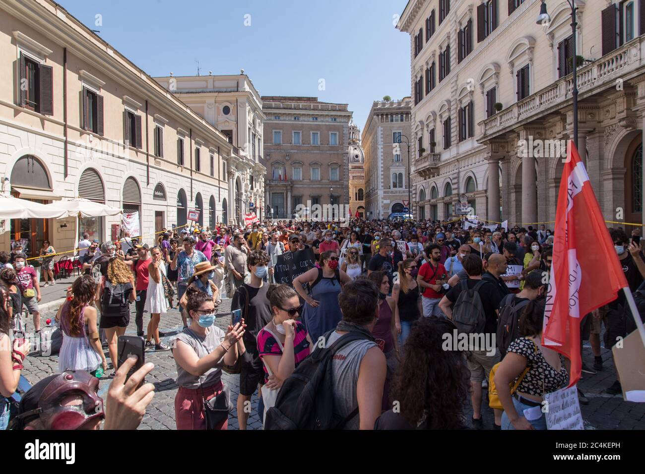Roma, Italy. 27th June, 2020. (6/27/2020) National demonstration ...