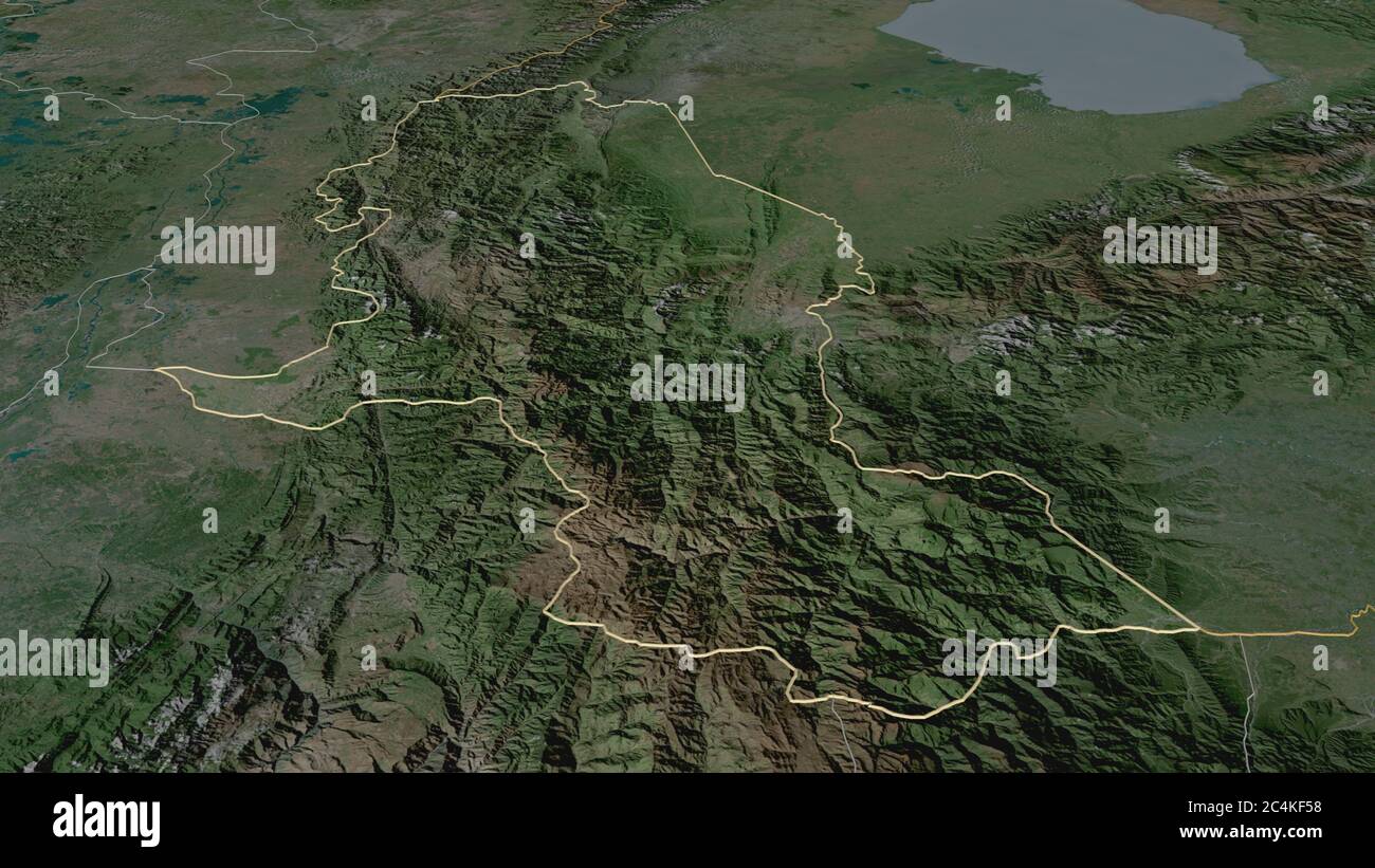 Zoom in on Norte de Santander (department of Colombia) outlined ...