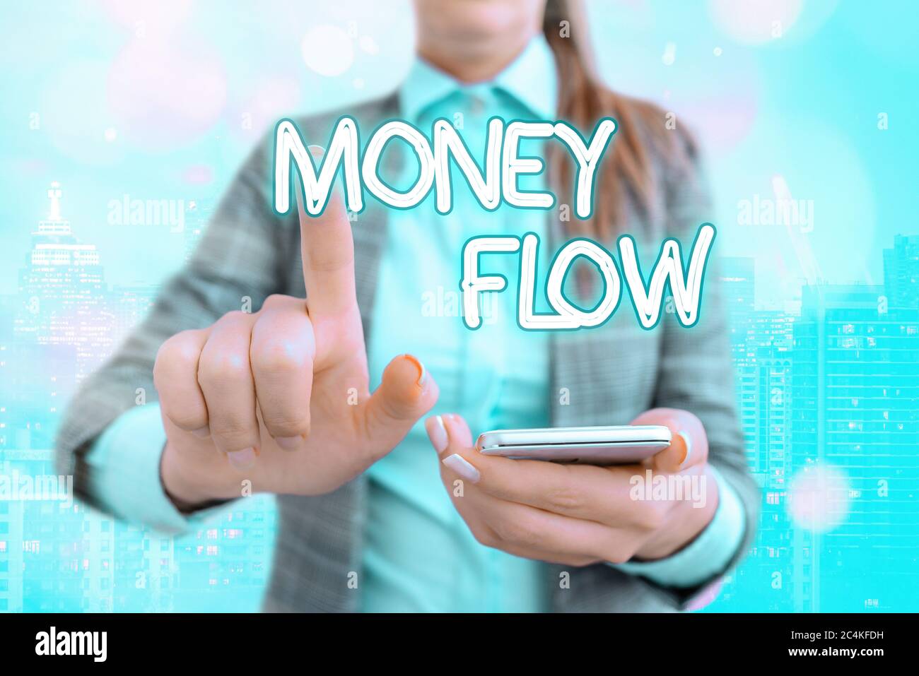 Handwriting text writing Money Flow. Conceptual photo it is an ...