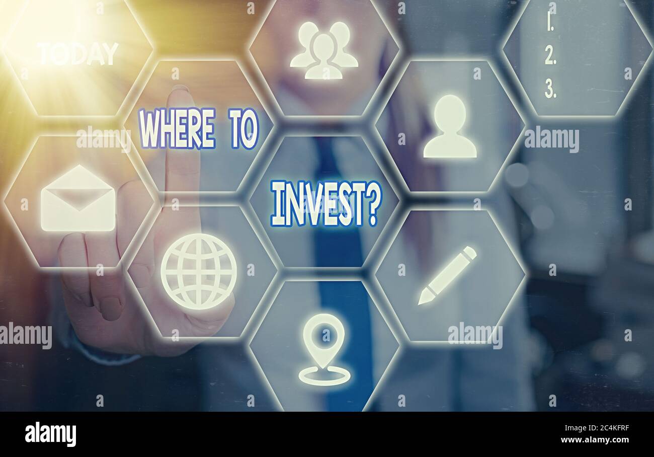 Handwriting text Where To Invest Question. Conceptual photo fundraising ... Handwriting text Where To Invest Question. Conceptual photo fundraising ...