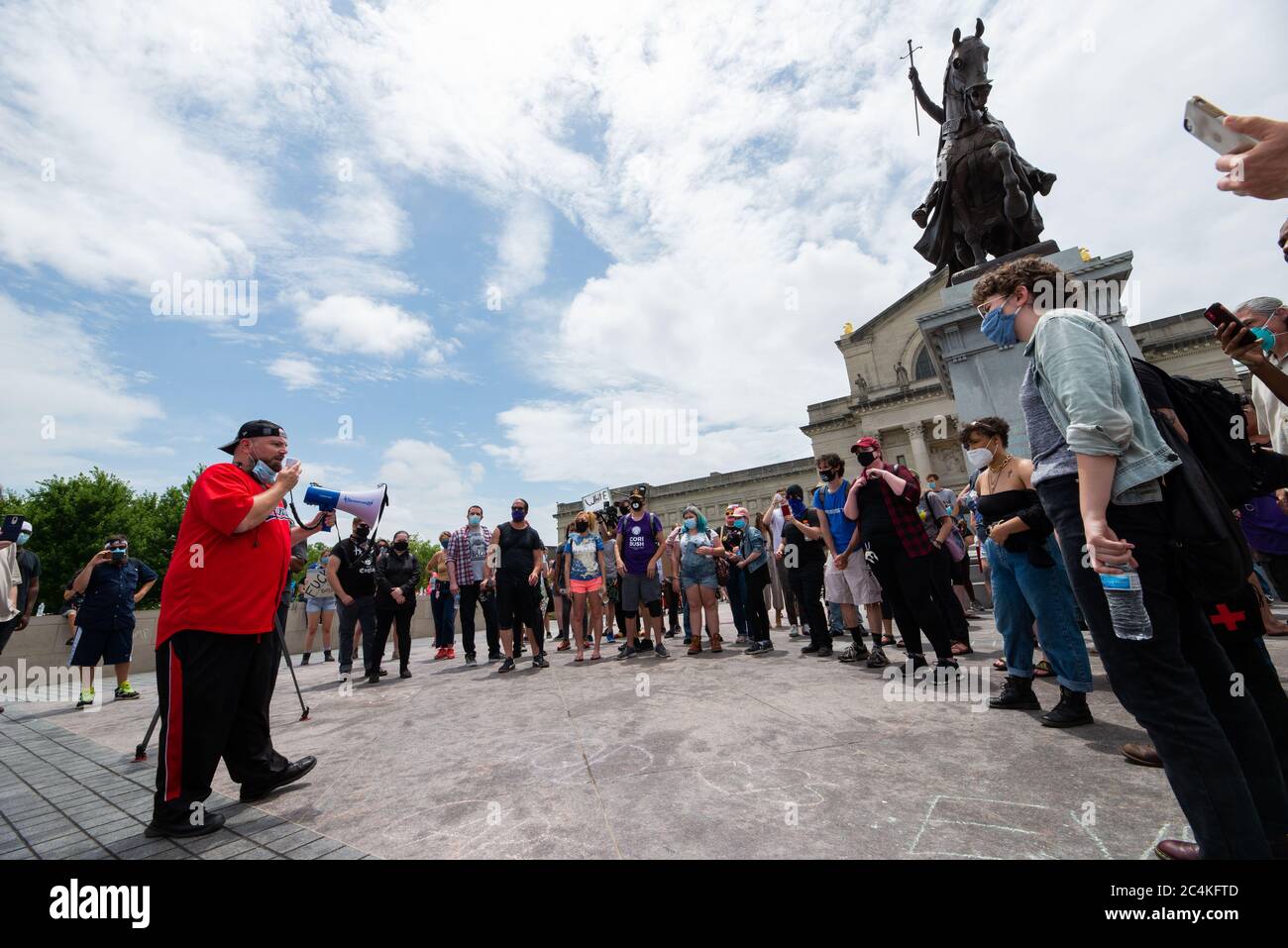 Saint Louis, Missouri, USA. 27th June, 2020. Activist Umar Lee of St ...