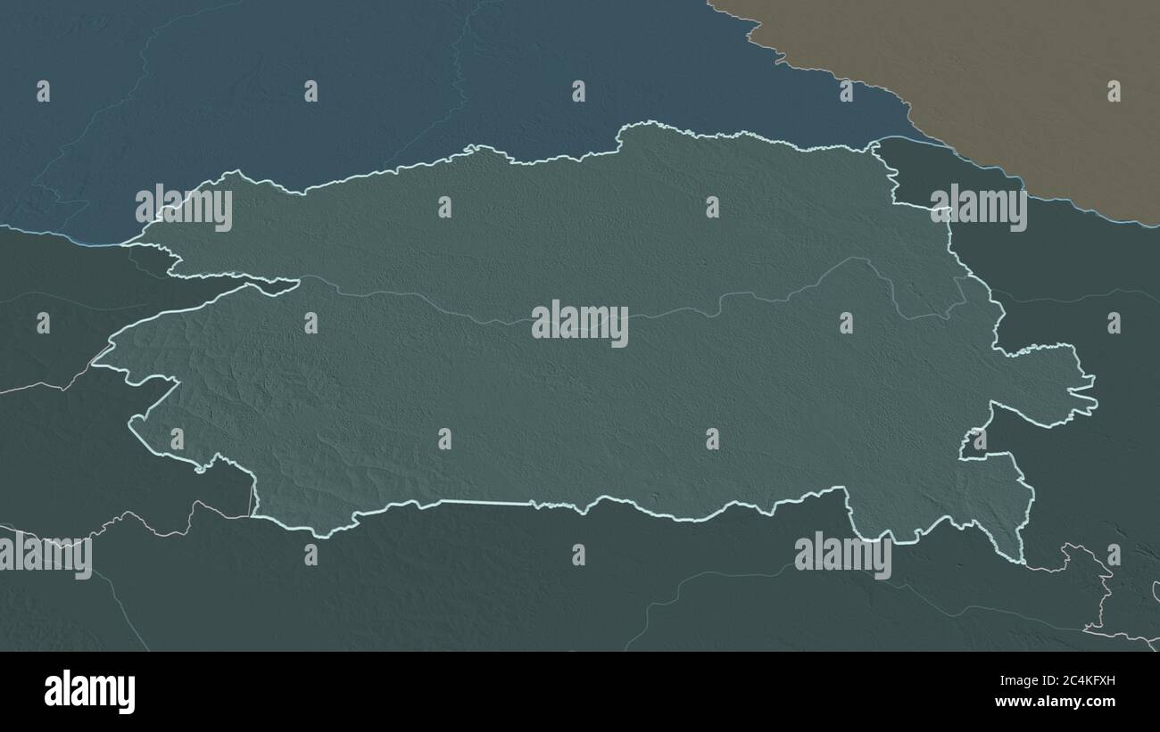 Zoom in on Bas-Uele (province of Democratic Republic of the Congo ...