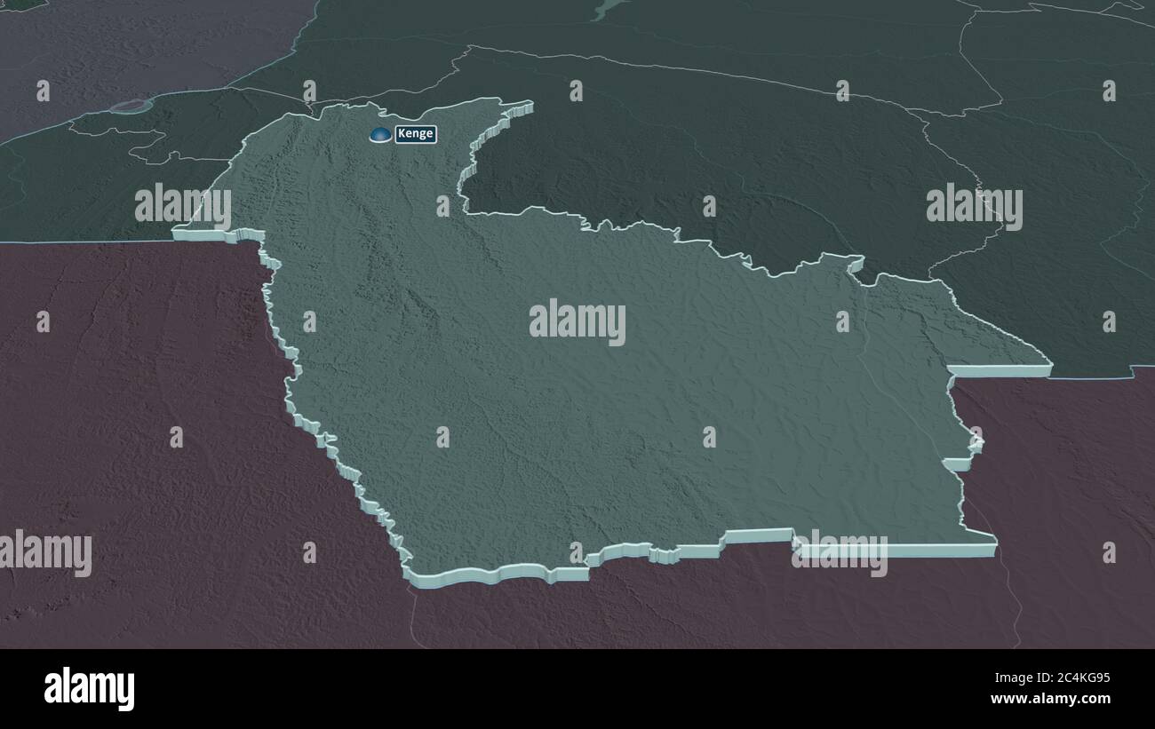 Zoom in on Kwango (province of Democratic Republic of the Congo ...