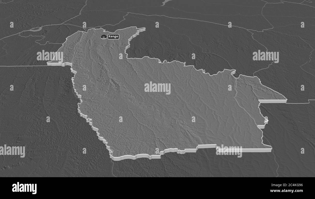 Zoom in on Kwango (province of Democratic Republic of the Congo ...