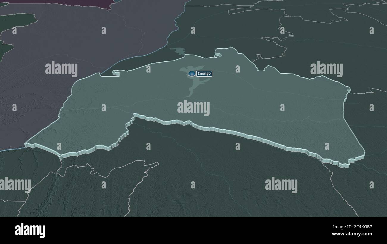Zoom in on Maï-Ndombe (province of Democratic Republic of the Congo ...