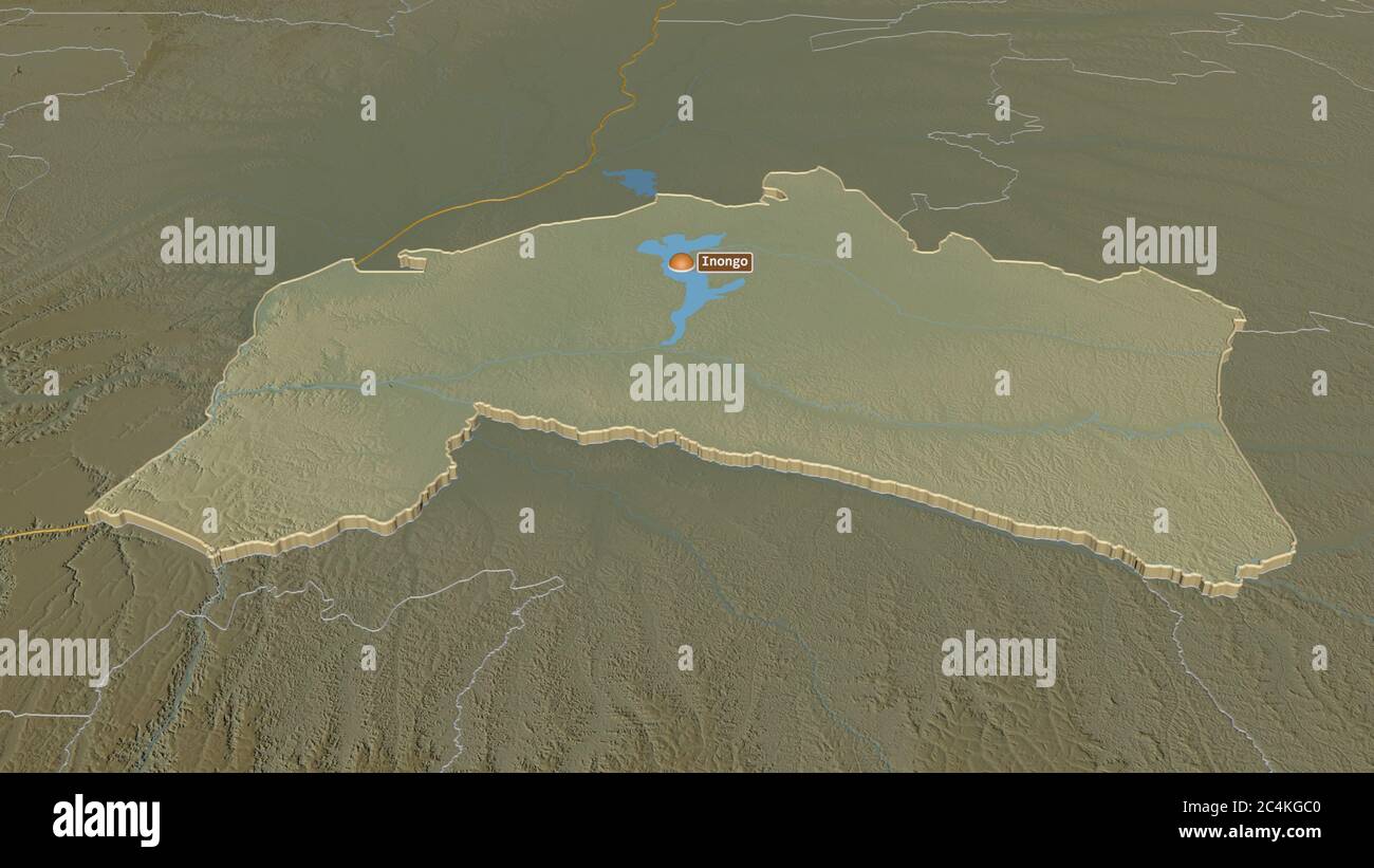 Zoom in on Maï-Ndombe (province of Democratic Republic of the Congo ...