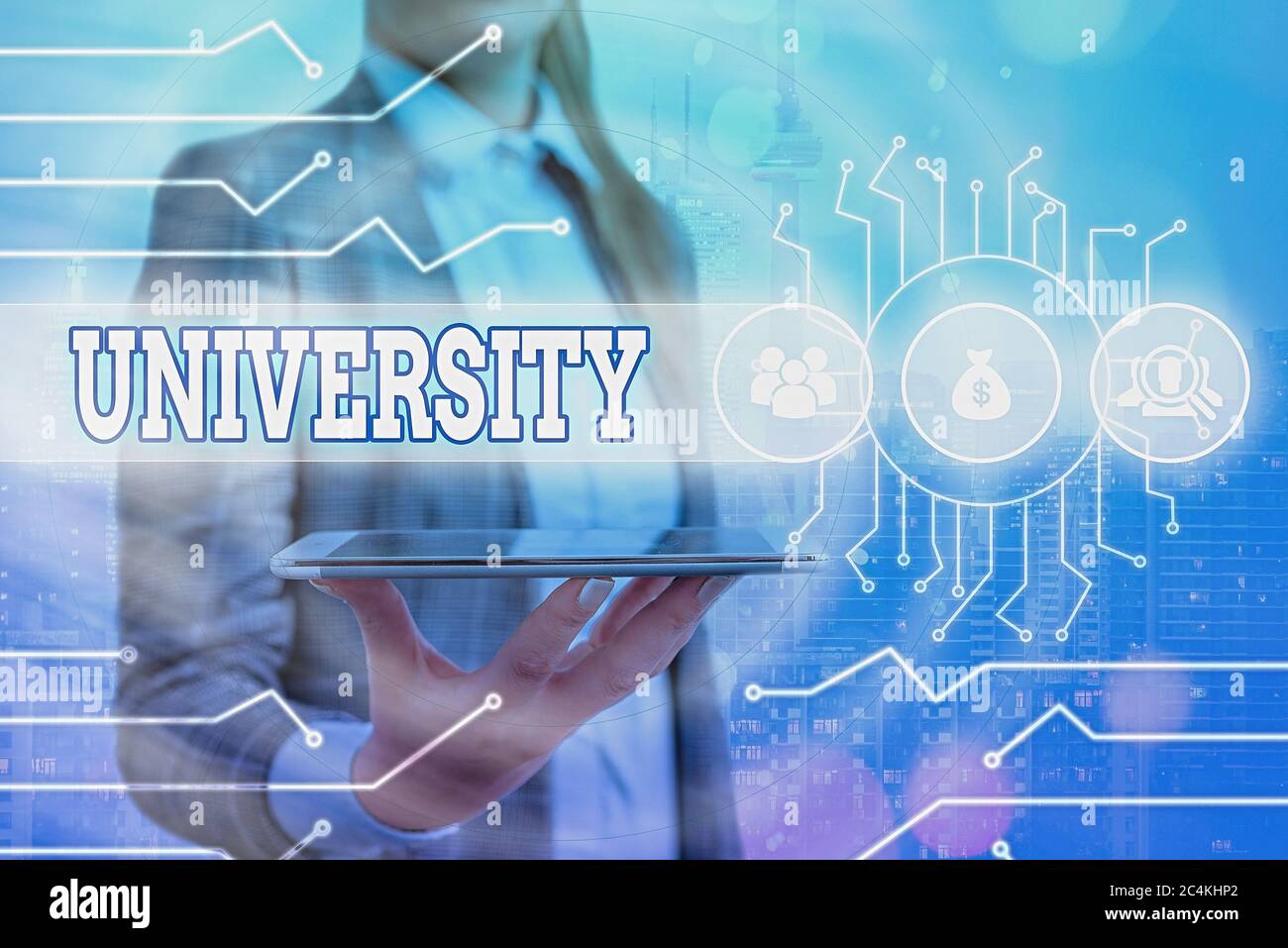 Conceptual hand writing showing University. Concept meaning an ...