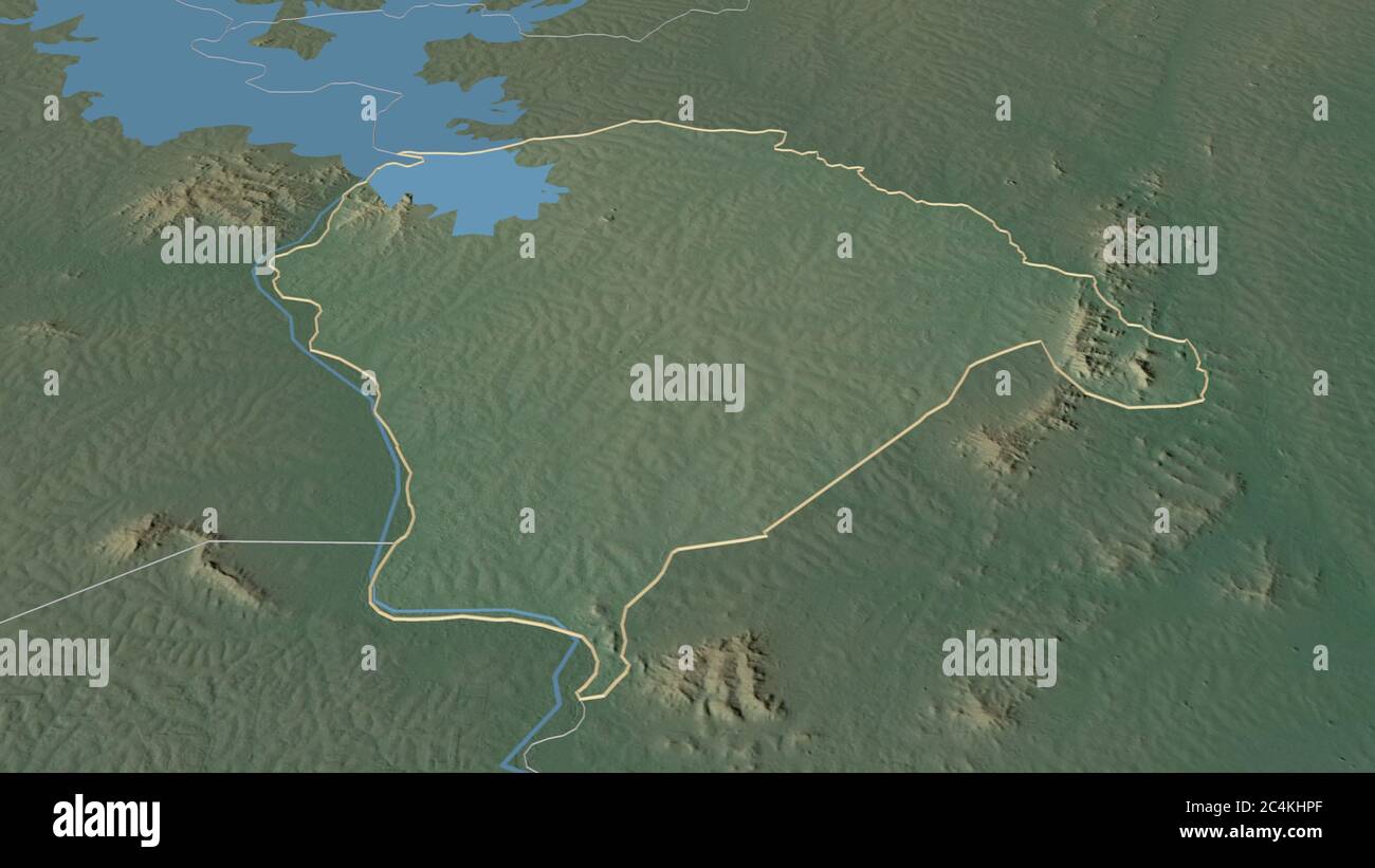 Zoom in on Yamoussoukro (autonomous district of Côte d'Ivoire) outlined ...