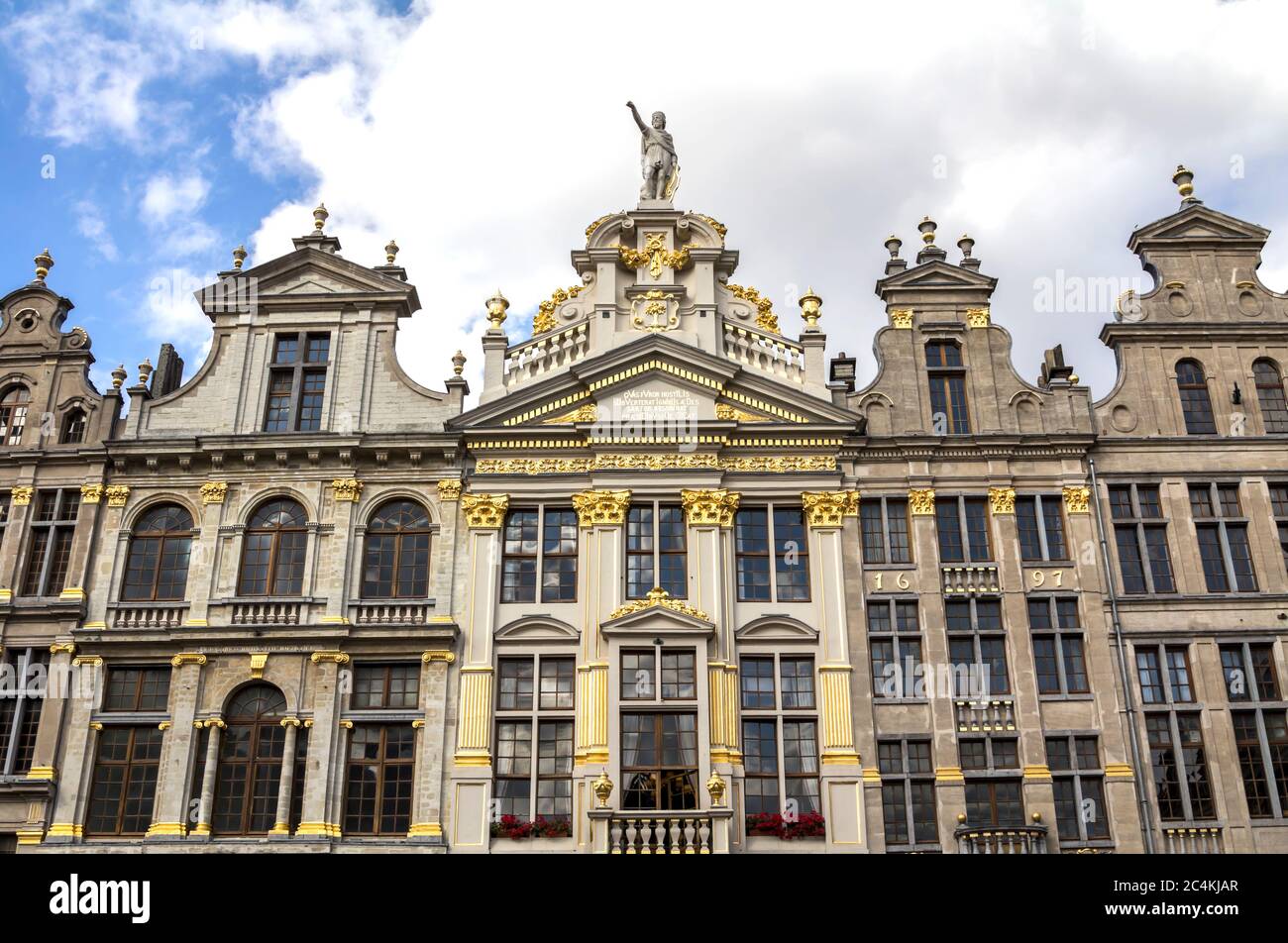 Brussels, BELGIUM : The World Heritage Grand Place, historic buildings ...