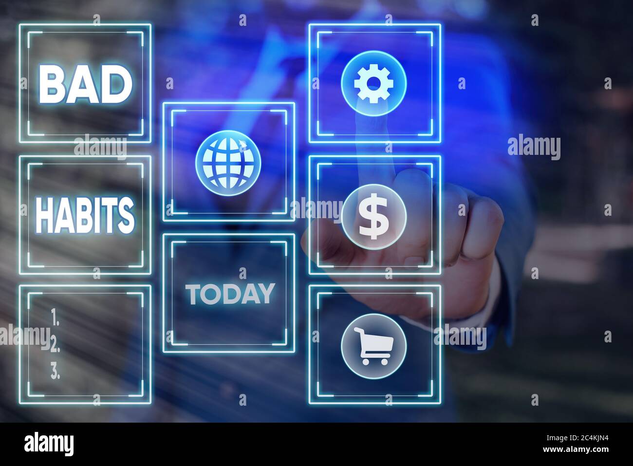 Word writing text Bad Habits. Business photo showcasing the ...