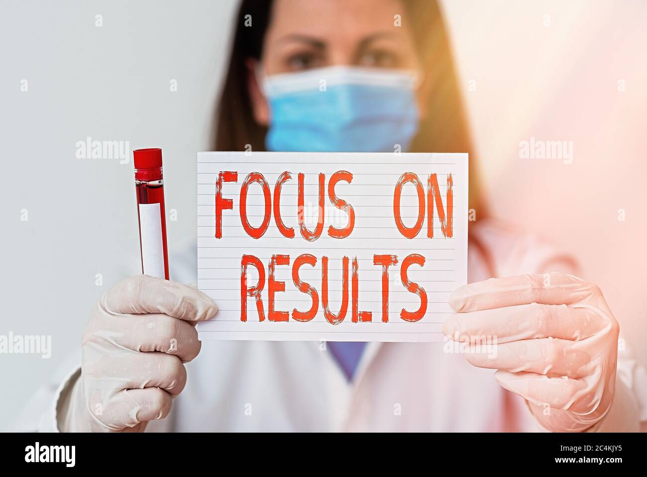 Conceptual hand writing showing Focus On Results. Concept meaning ...