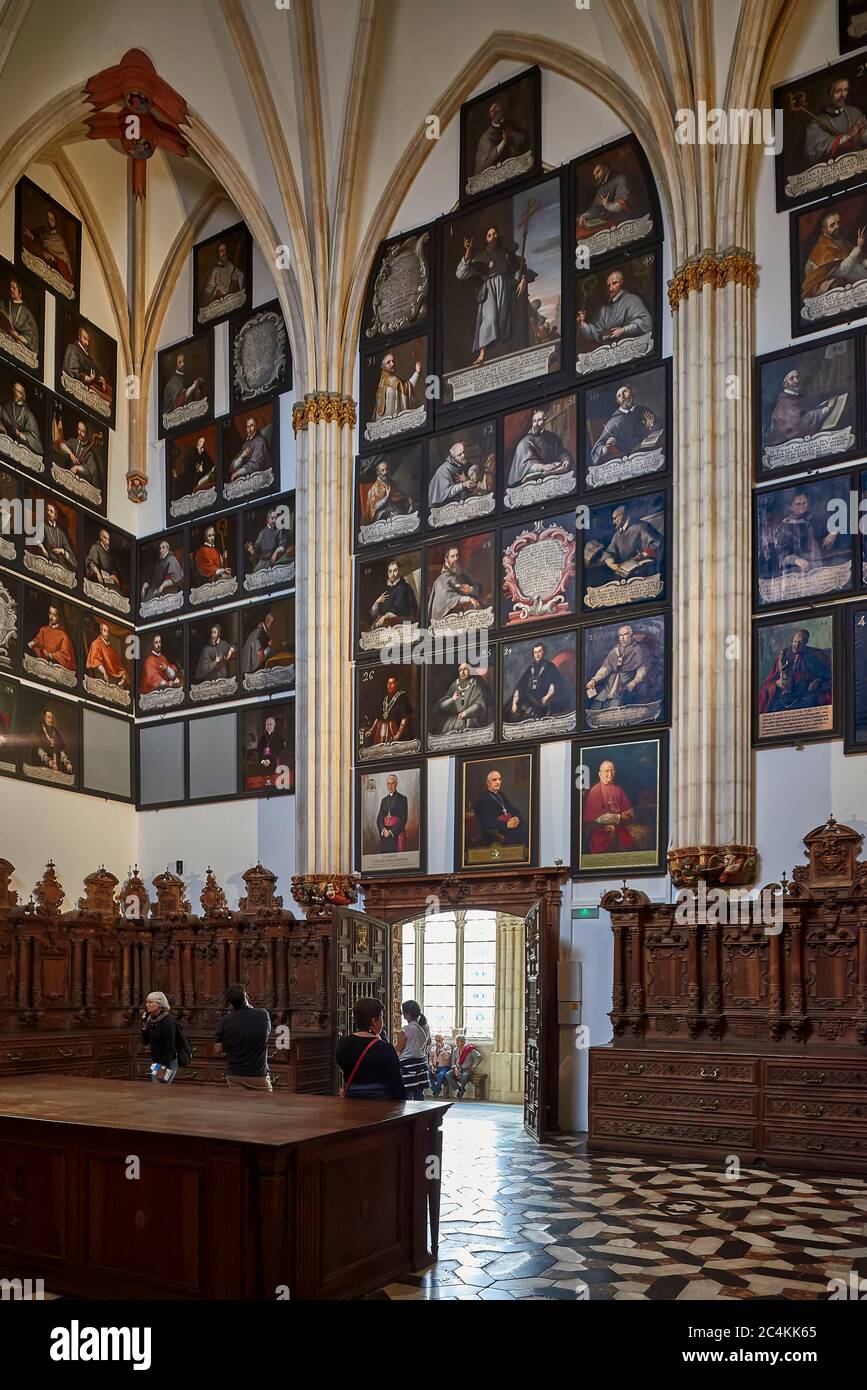 chapel of Santa Catalina and the portraits of the bishops who have ...