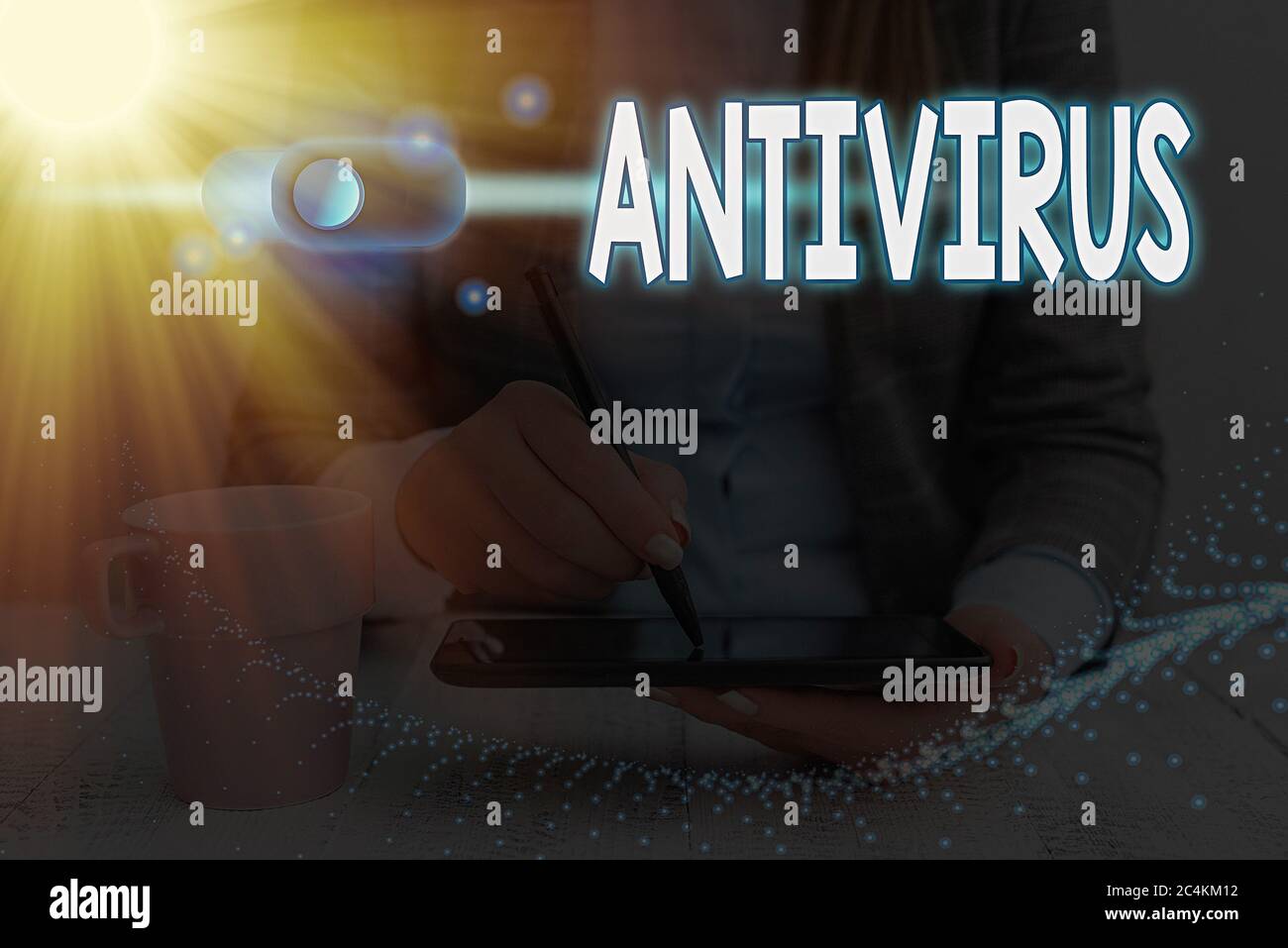 Writing note showing Antivirus. Business concept for suitable for the ...