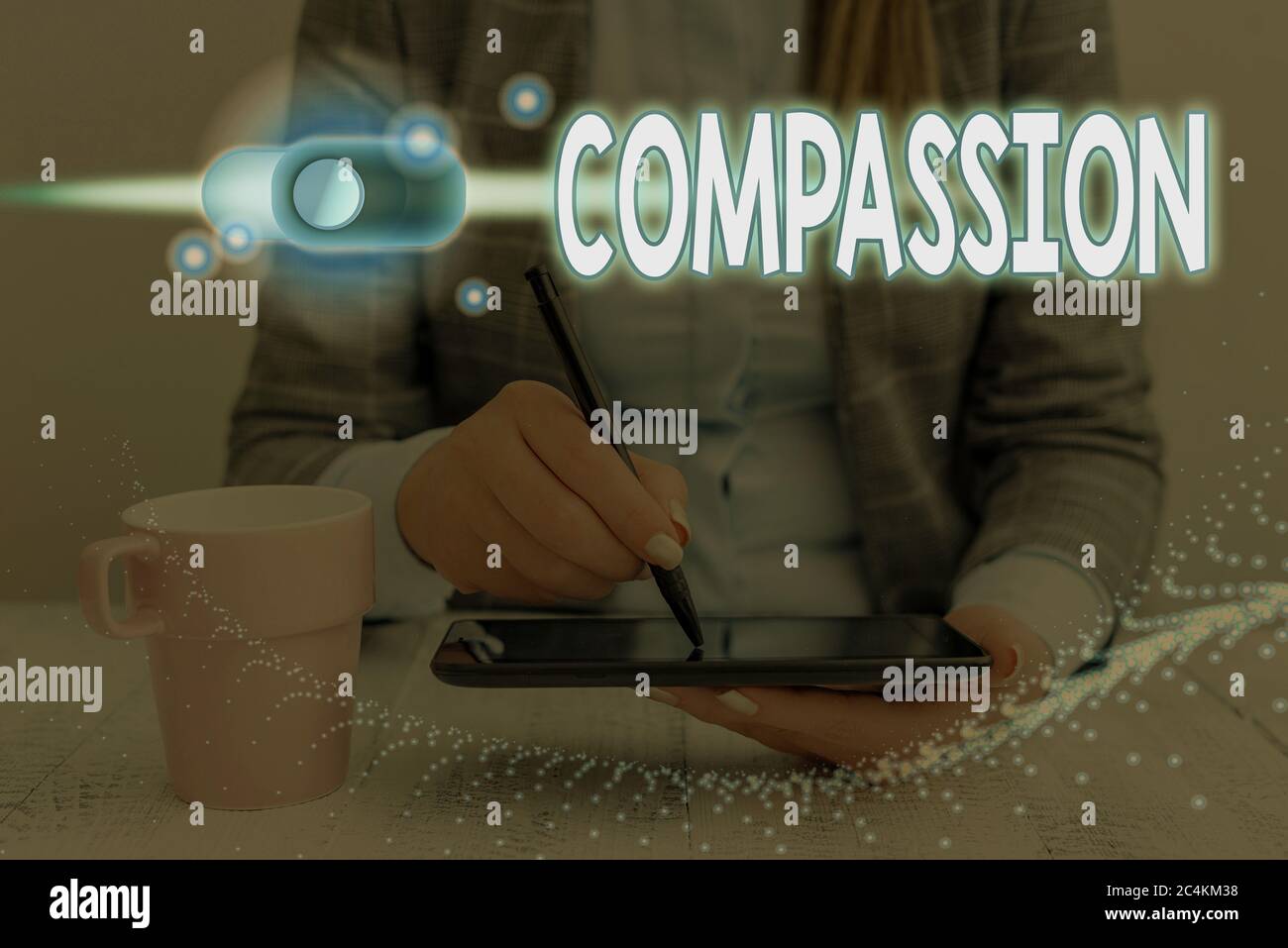 Writing note showing Compassion. Business concept for empathy and ...