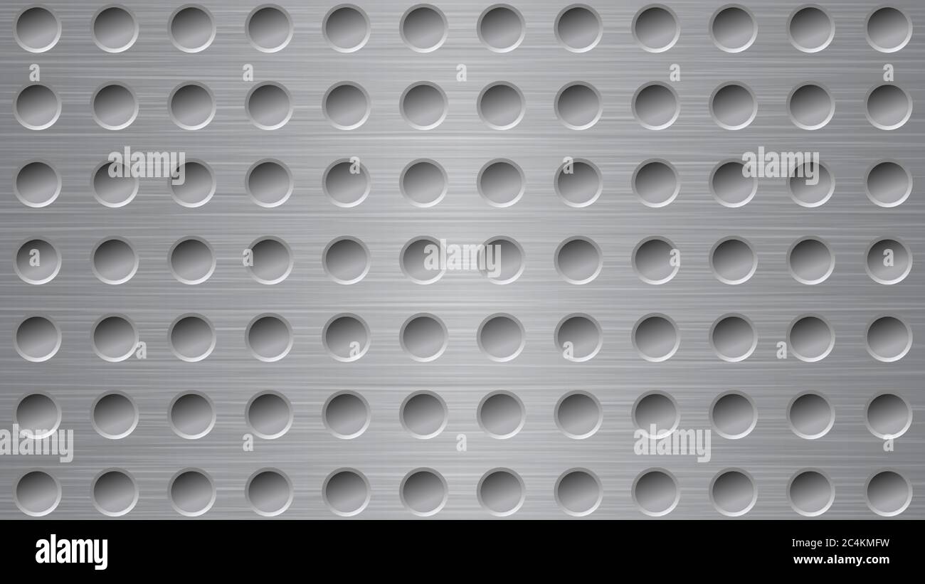 Abstract metal background with holes in gray colors Stock Vector Image ...
