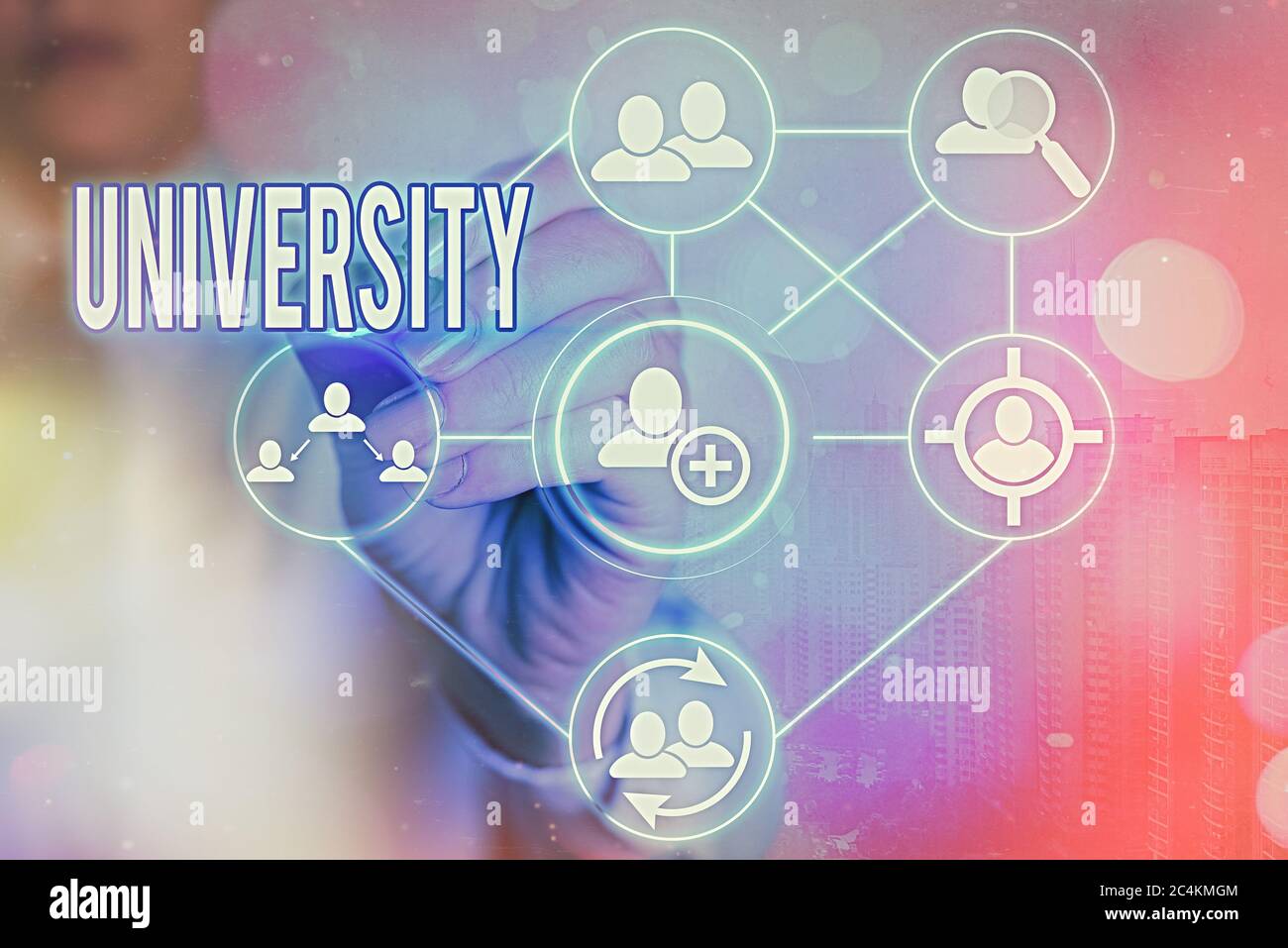 Writing note showing University. Business concept for an educational ...