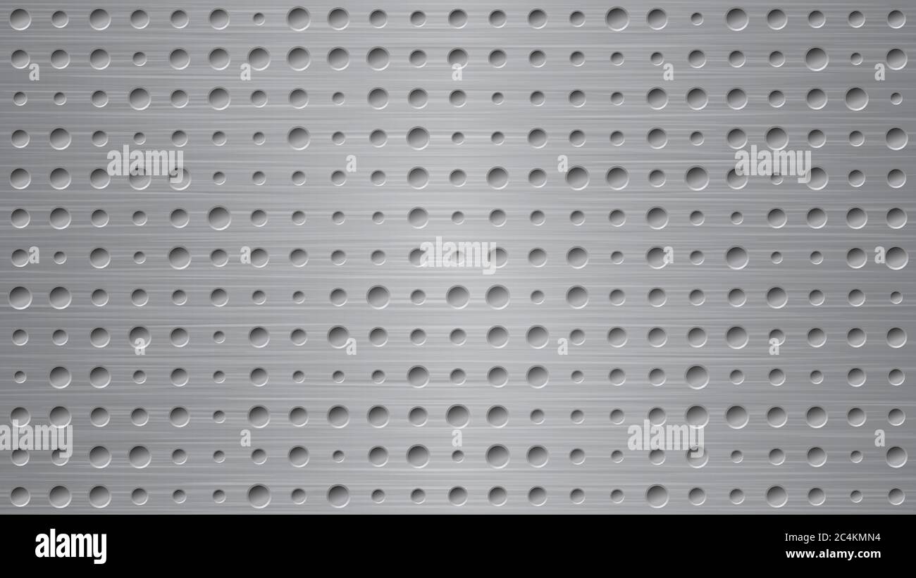 Abstract metal background with holes in gray colors Stock Vector Image ...