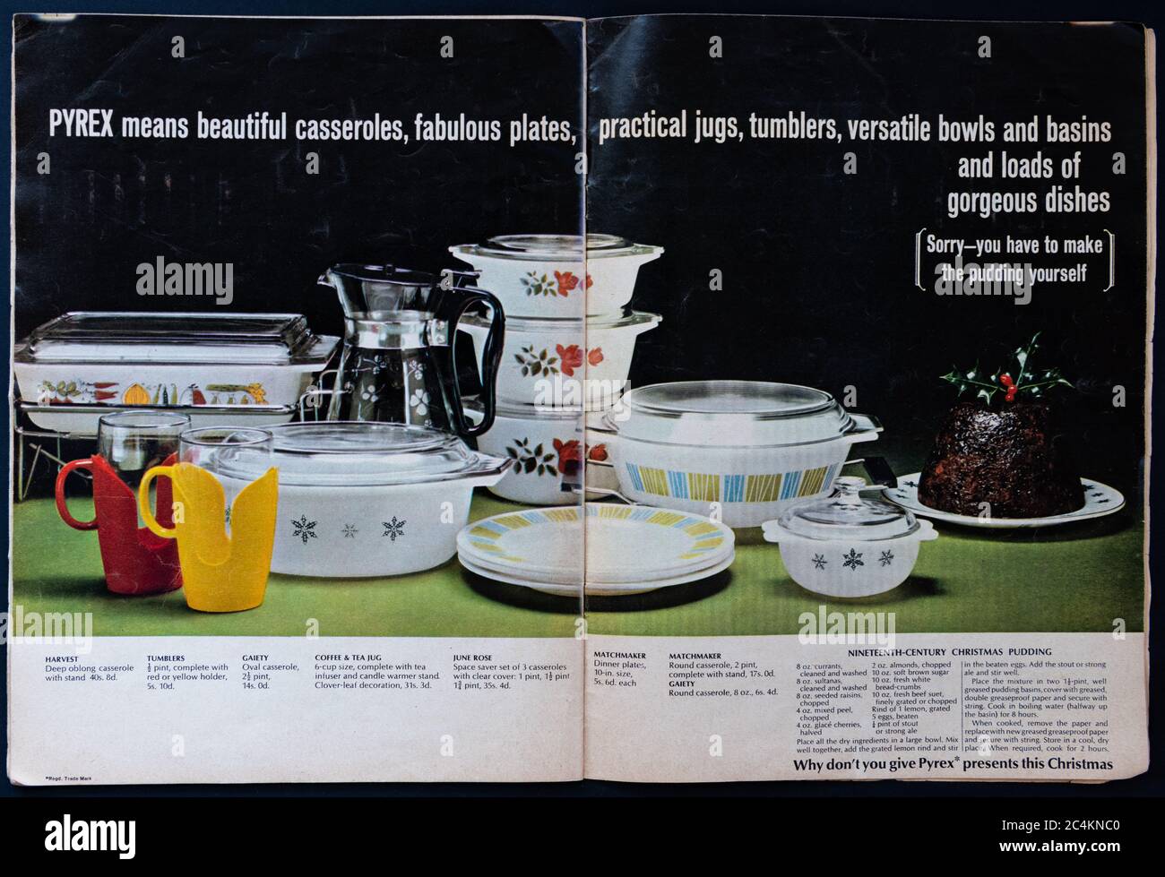PYREX advertisement from 1964 Stock Photo - Alamy