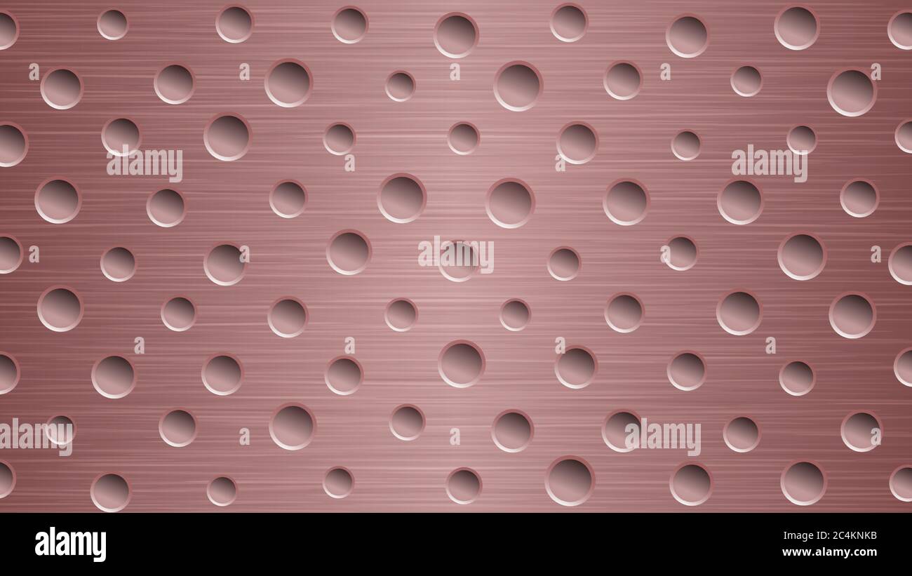 Abstract metal background with holes in light red colors Stock Vector ...